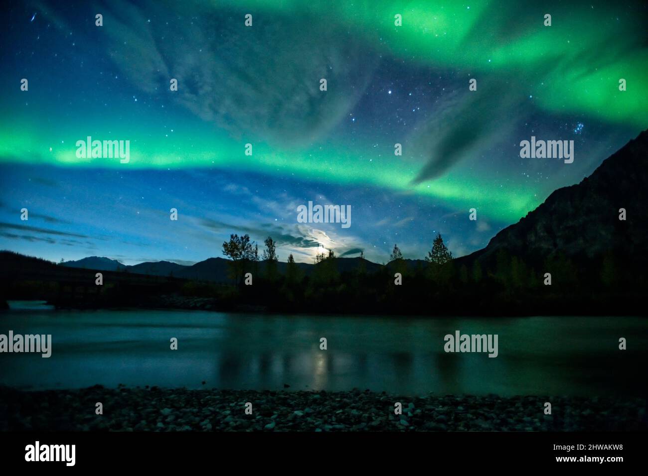 Aurora Borealis, Northern Lights, Night Sky. Alaska Stock Photo - Alamy