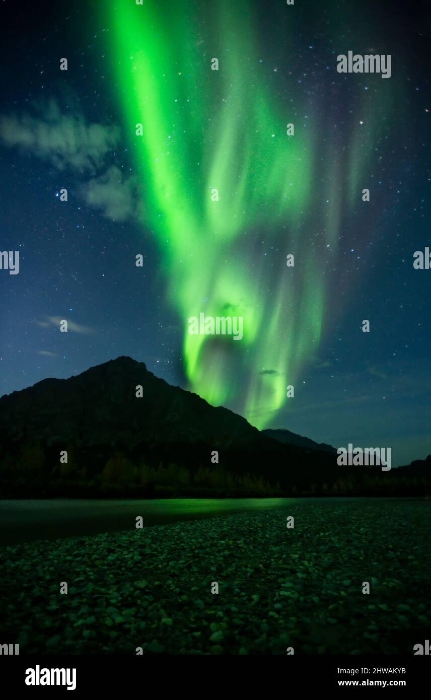 Aurora Borealis, Northern Lights, Night Sky. Alaska Stock Photo - Alamy