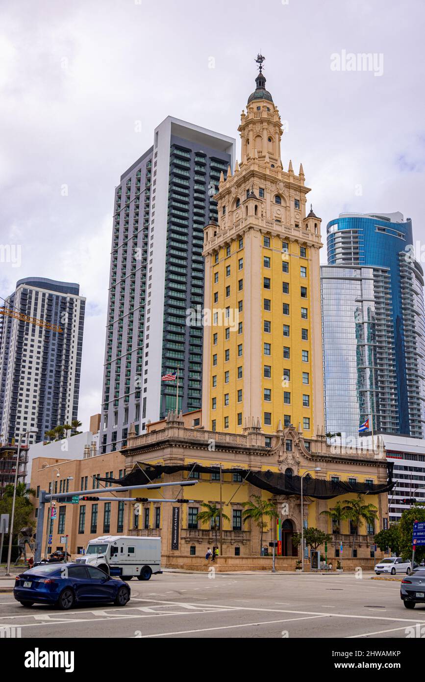 Freedom Tower in Downtown Miami - MIAMI, FLORIDA - FEBRUARY 14, 2022 ...