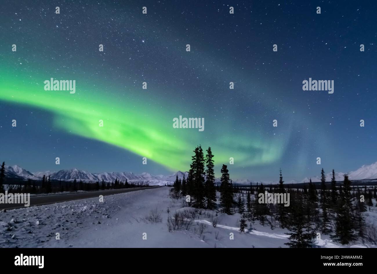 Aurora Borealis, Northern Lights, Night Sky. Alaska Stock Photo - Alamy