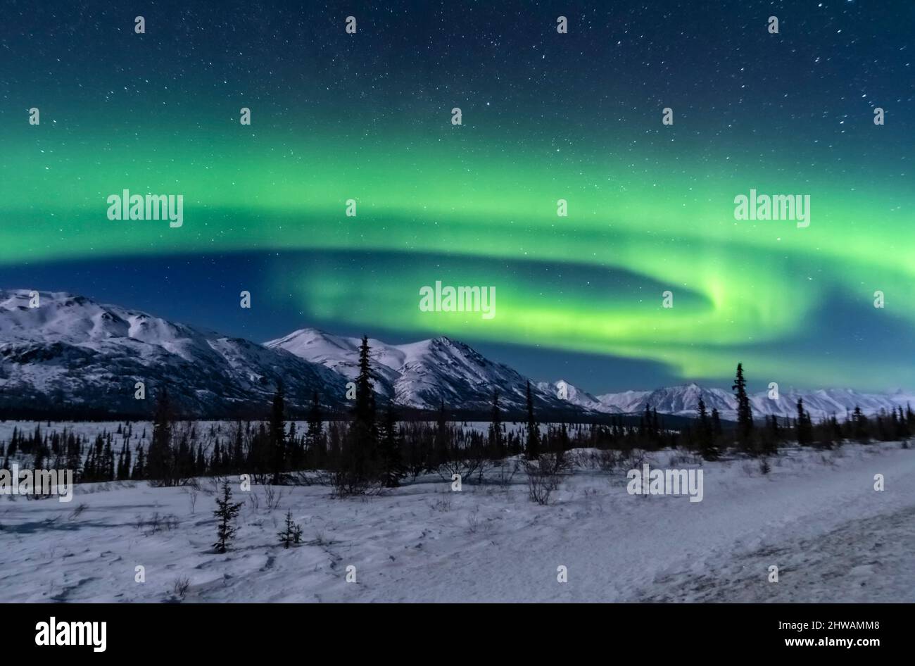 Aurora Borealis, Northern Lights, Night Sky. Alaska Stock Photo - Alamy