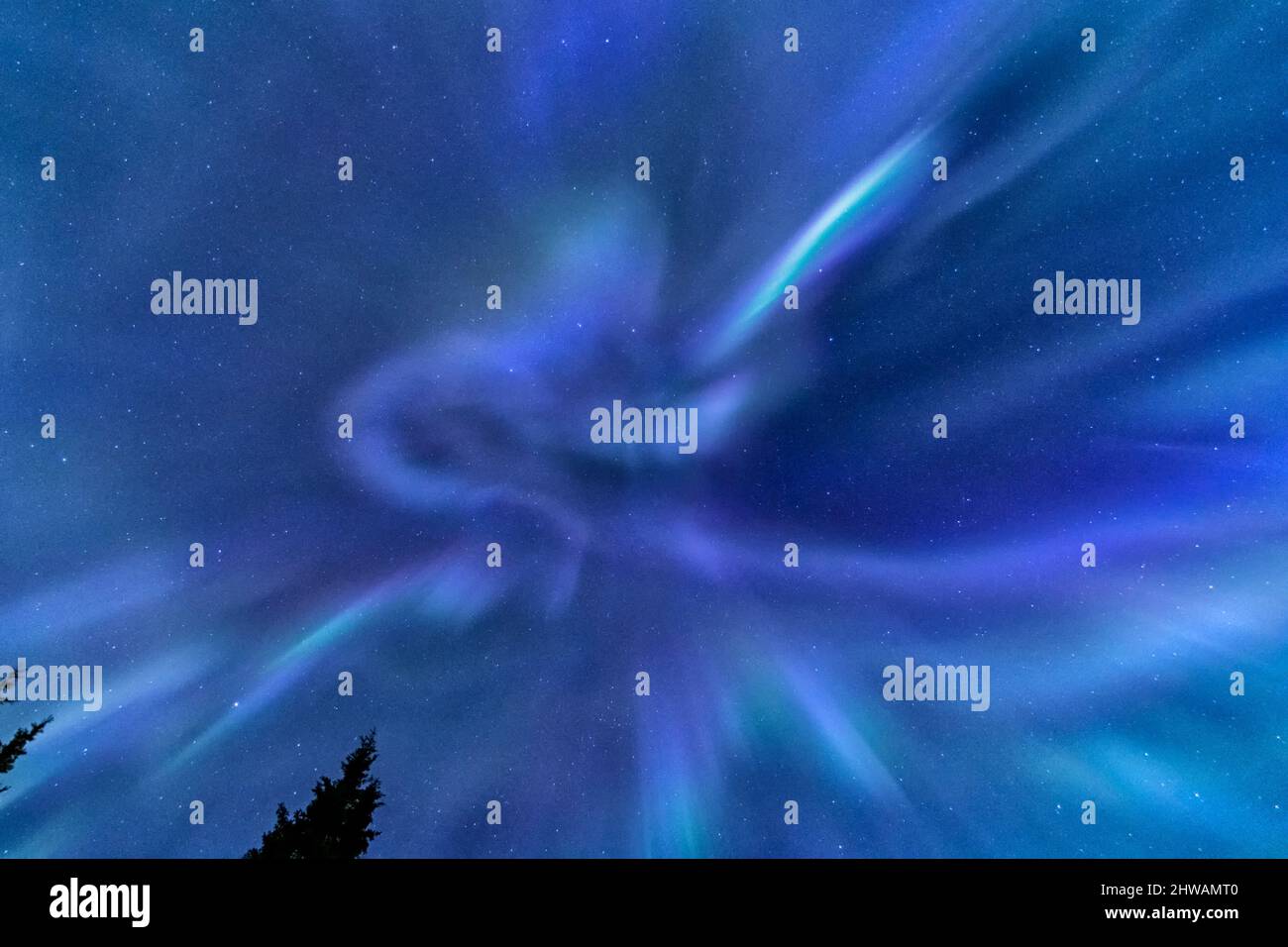 Aurora Borealis, Northern Lights, Night Sky. Alaska Stock Photo - Alamy