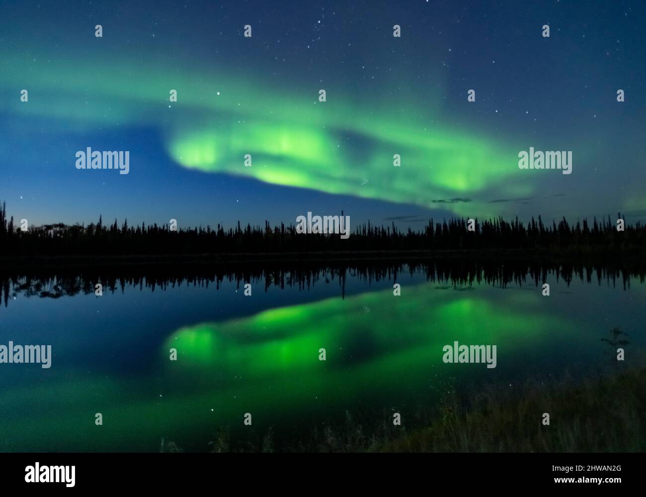 Aurora Borealis, Northern Lights, Night Sky. Alaska Stock Photo - Alamy