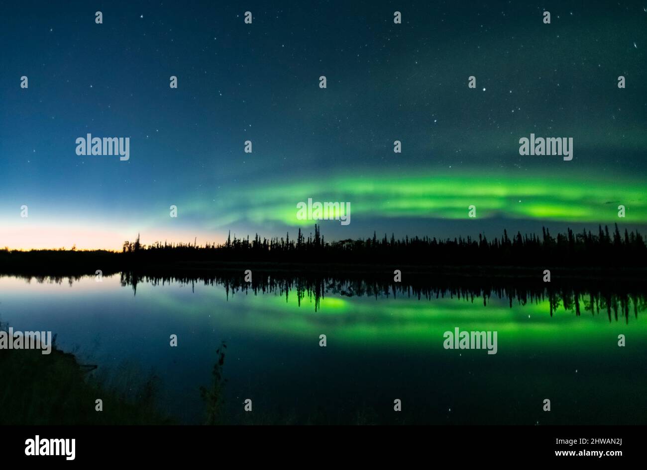 Aurora Borealis, Northern Lights, Night Sky. Alaska Stock Photo - Alamy