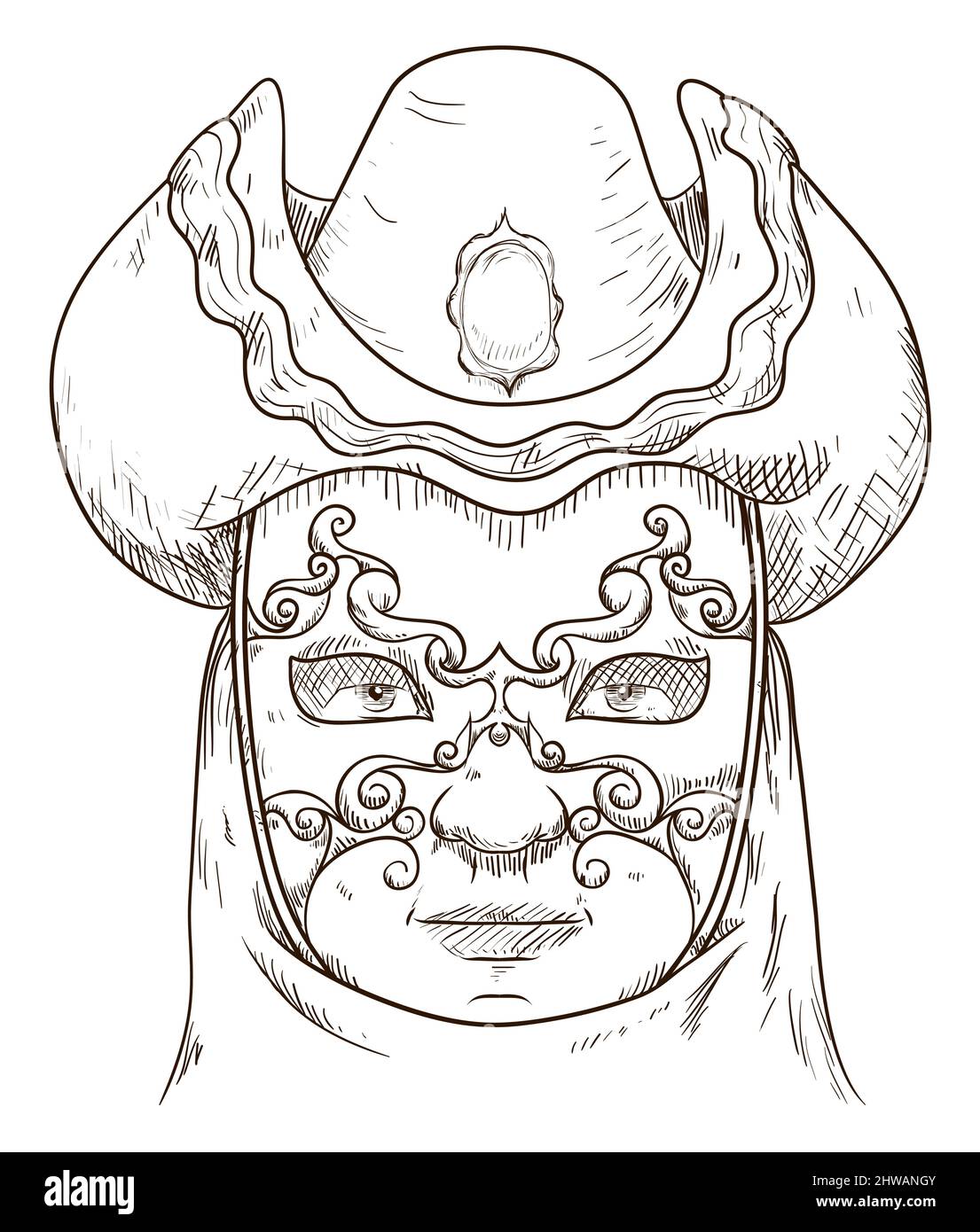 drawing of man dressed for masquerade ball | Dresses Images 2025