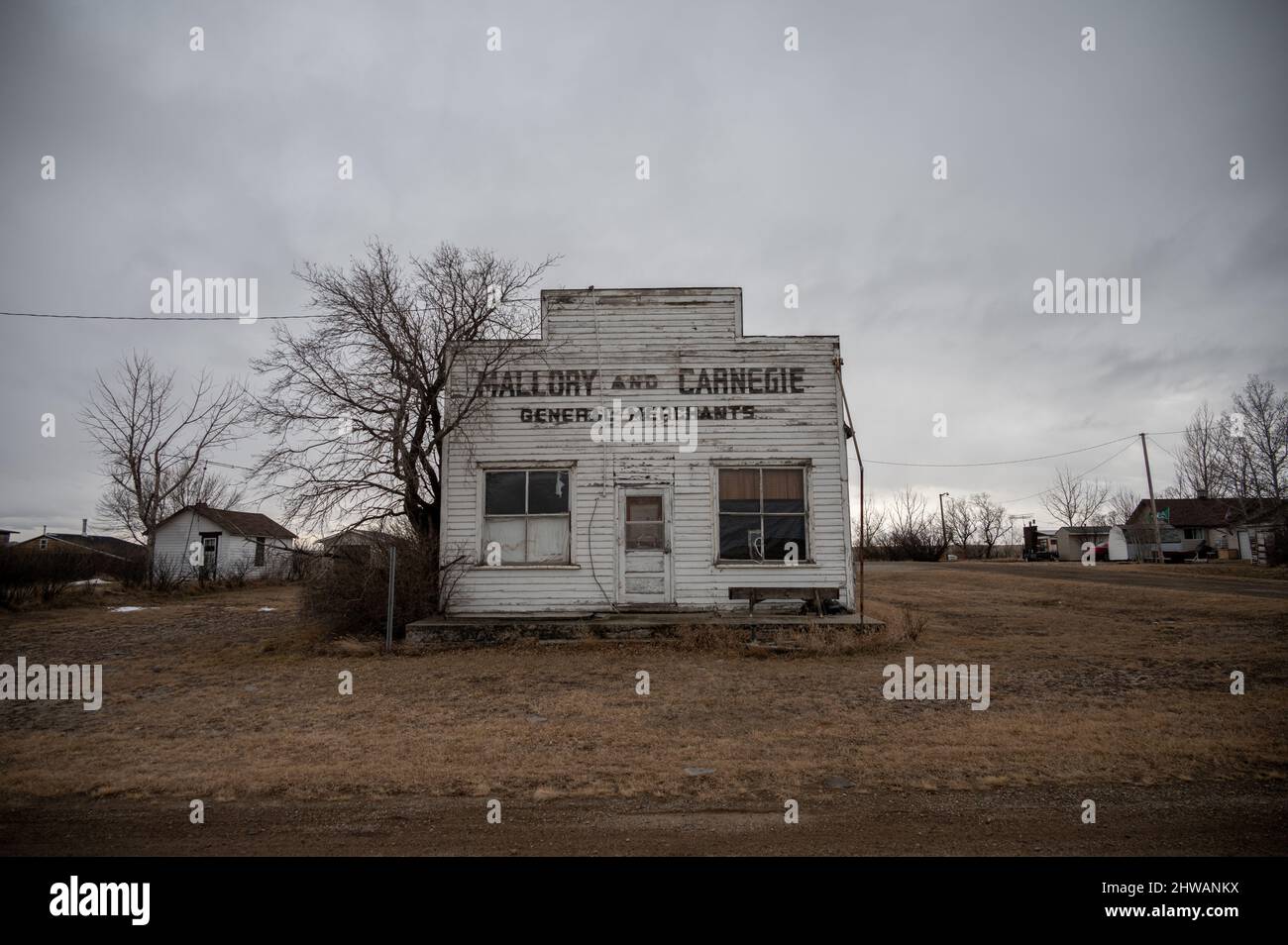 Vulcan, Alberta - February 19, 2022: View of the old Mallory and ...