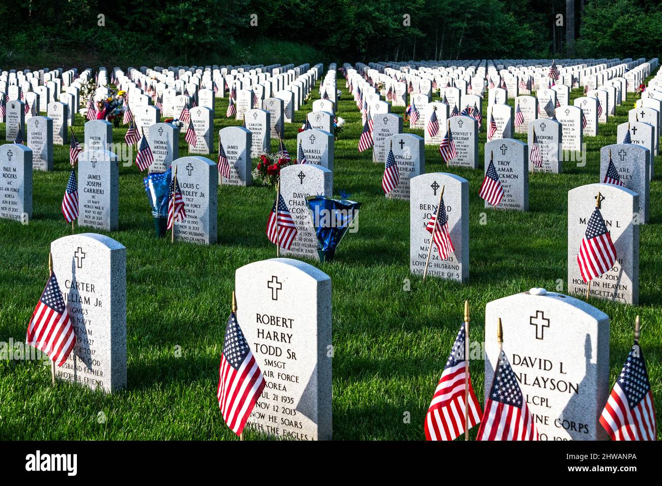 Tombstones and Graves at the Tahoma National Cemetery in Kent ...