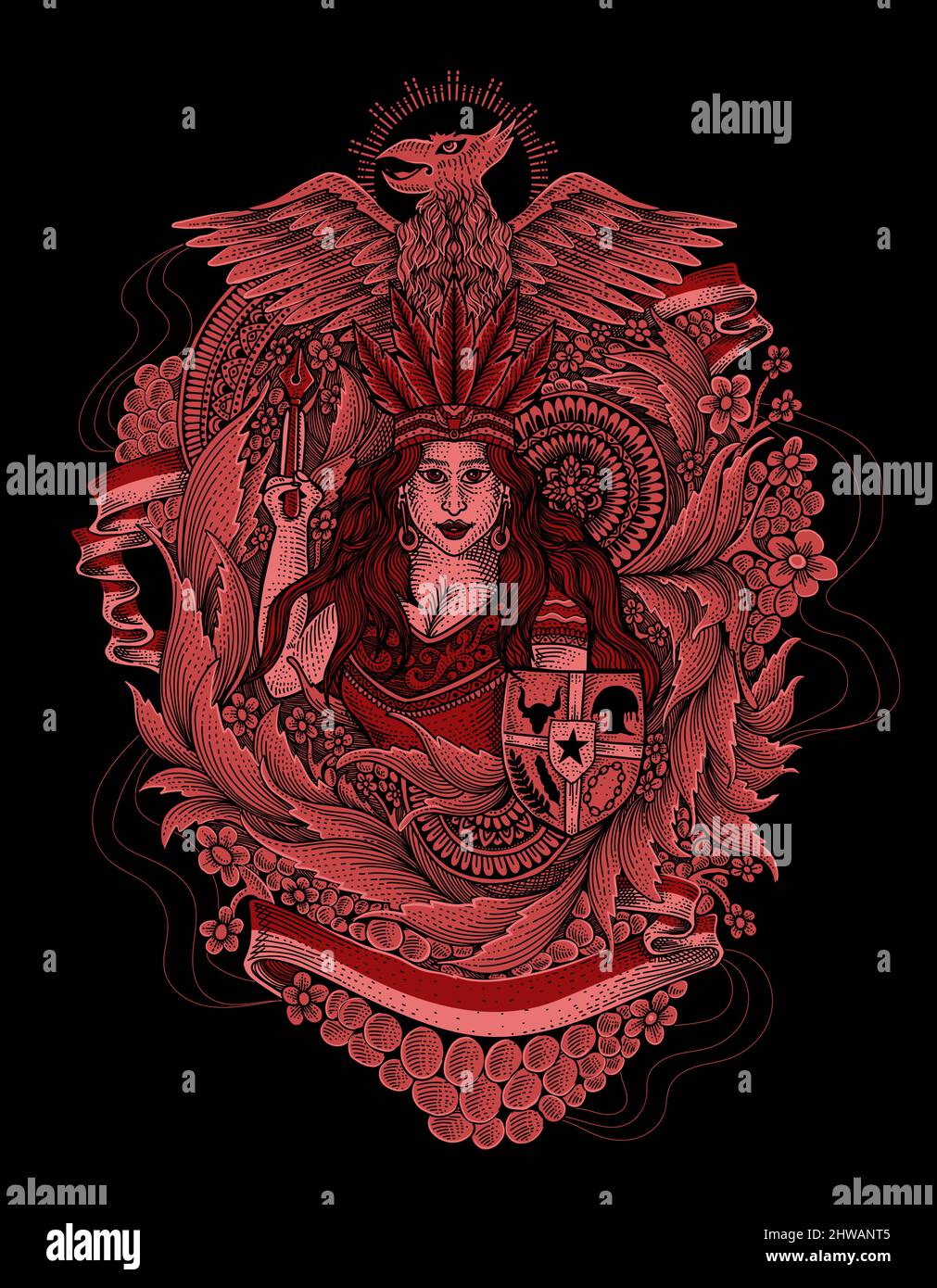 Garuda indonesia vector vectors Stock Vector Images - Alamy