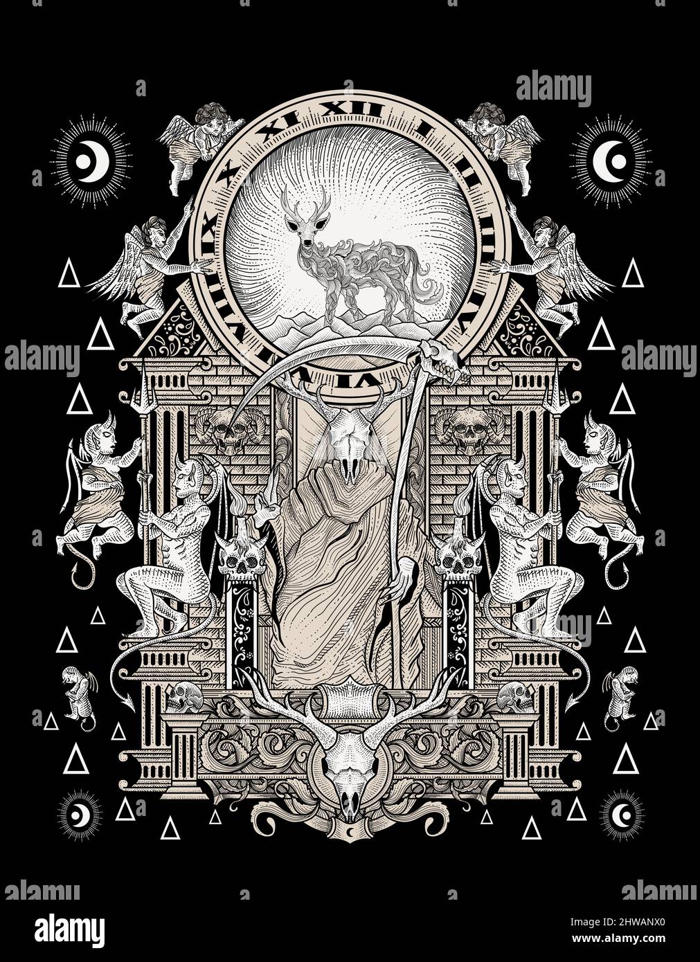 Satanism vector vectors hi-res stock photography and images - Alamy