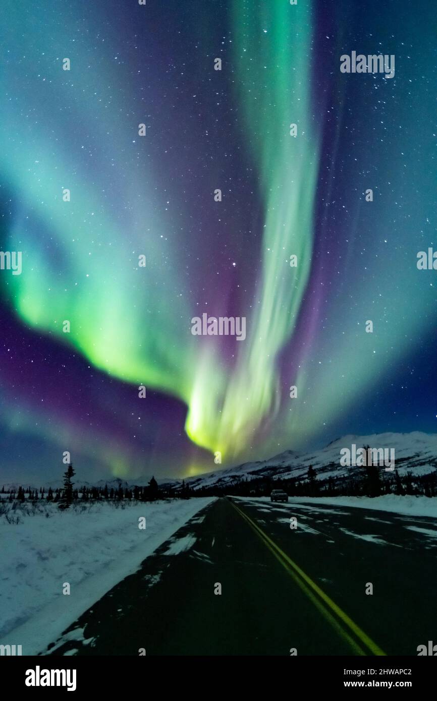Aurora Borealis, Northern Lights, Night Sky, Alaska Stock Photo - Alamy