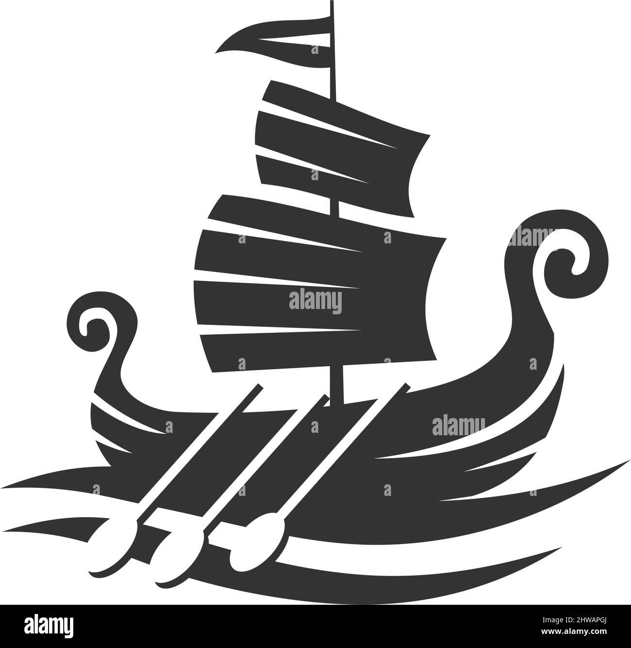 boat ship yacht logo Icon Illustration Brand Identity Stock Vector ...