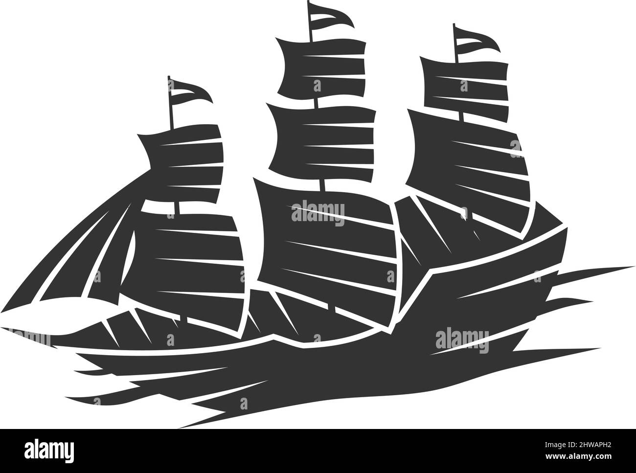 boat ship yacht logo Icon Illustration Brand Identity Stock Vector ...