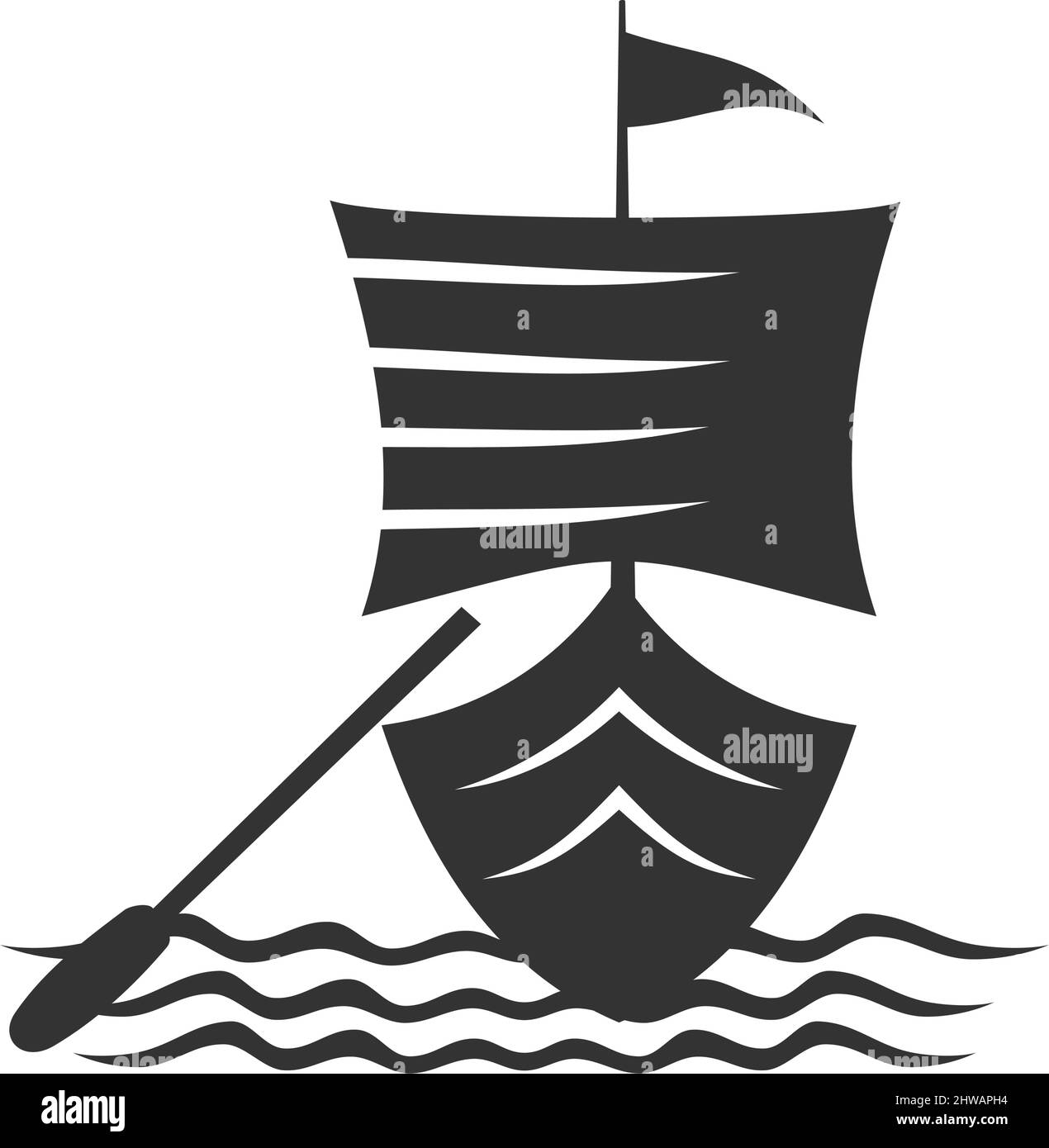 boat ship yacht logo Icon Illustration Brand Identity Stock Vector ...