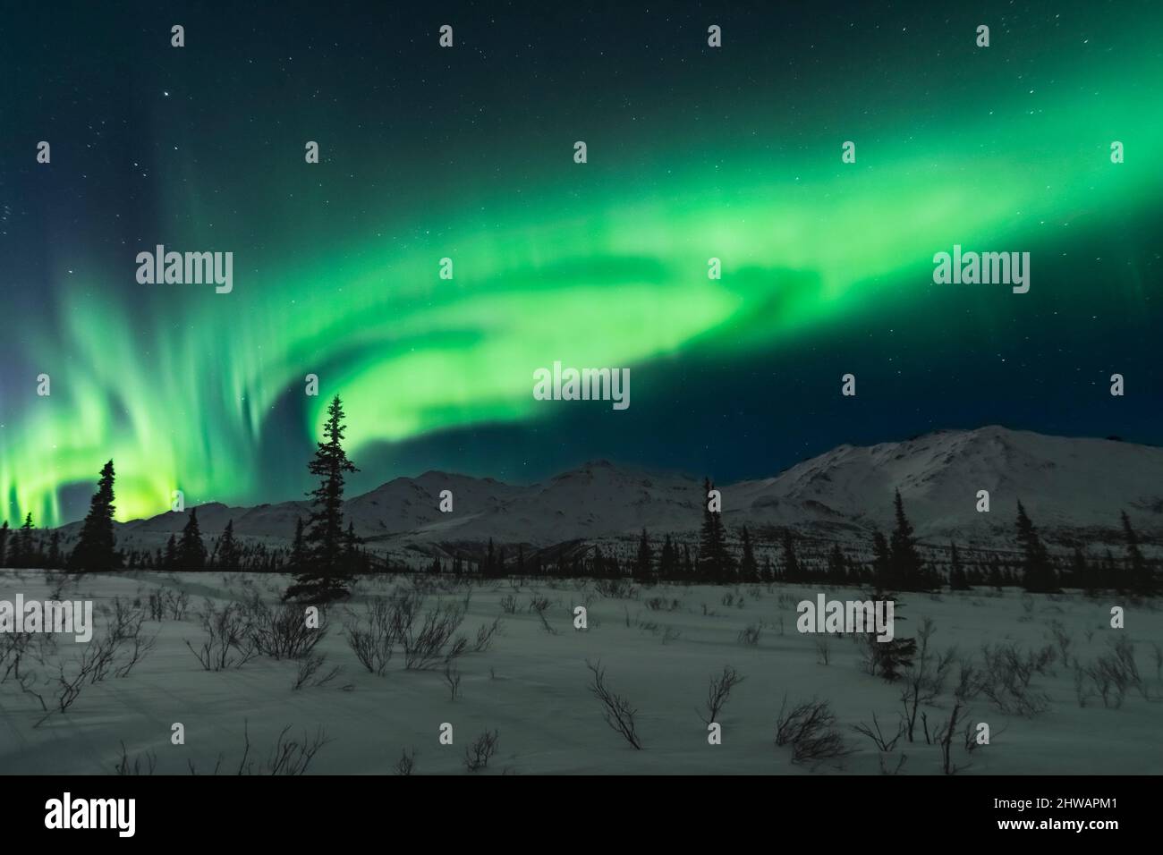 Aurora Borealis, Northern Lights, Night Sky, Alaska Stock Photo - Alamy