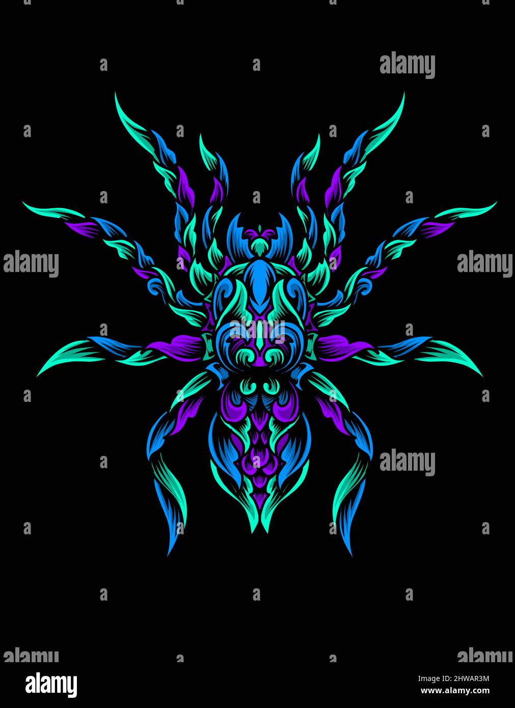 Ornamental spider Stock Vector Images - Alamy
