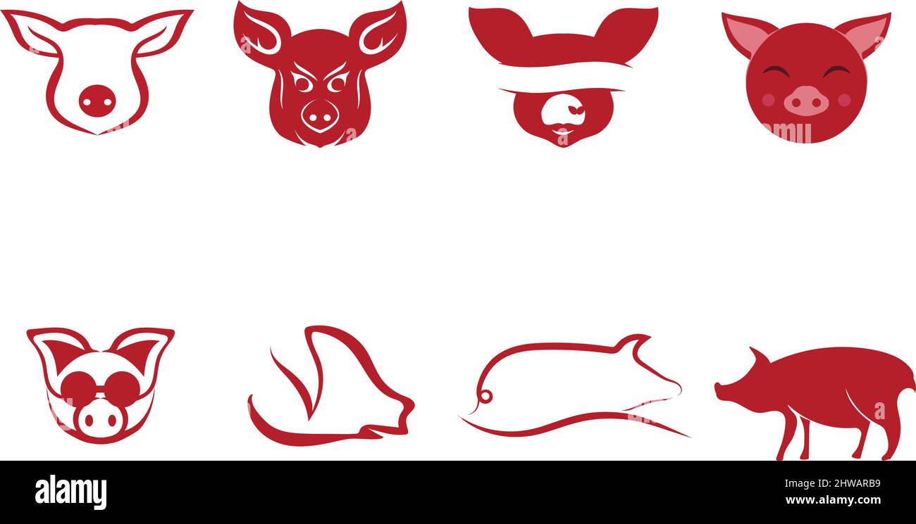 Pig logo and symbol vector Stock Vector Image & Art - Alamy