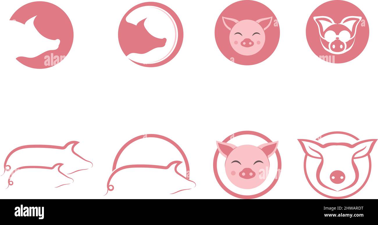 Pig logo and symbol vector Stock Vector Image & Art - Alamy