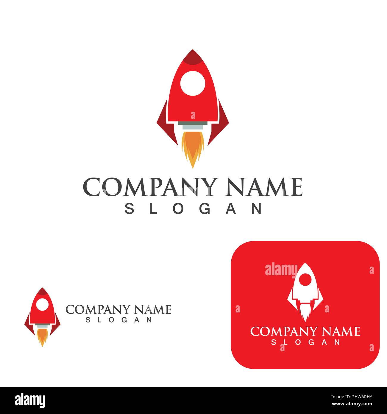 Rocket logo icons set Vector Stock Vector Image & Art - Alamy