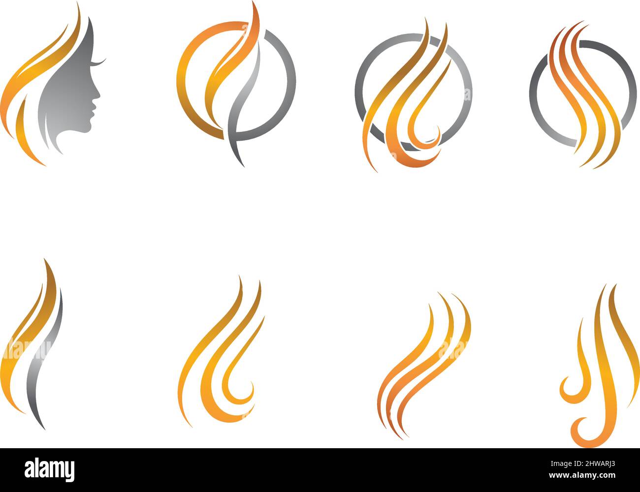 Hair wave logo icon illustration vector Stock Vector Image & Art - Alamy