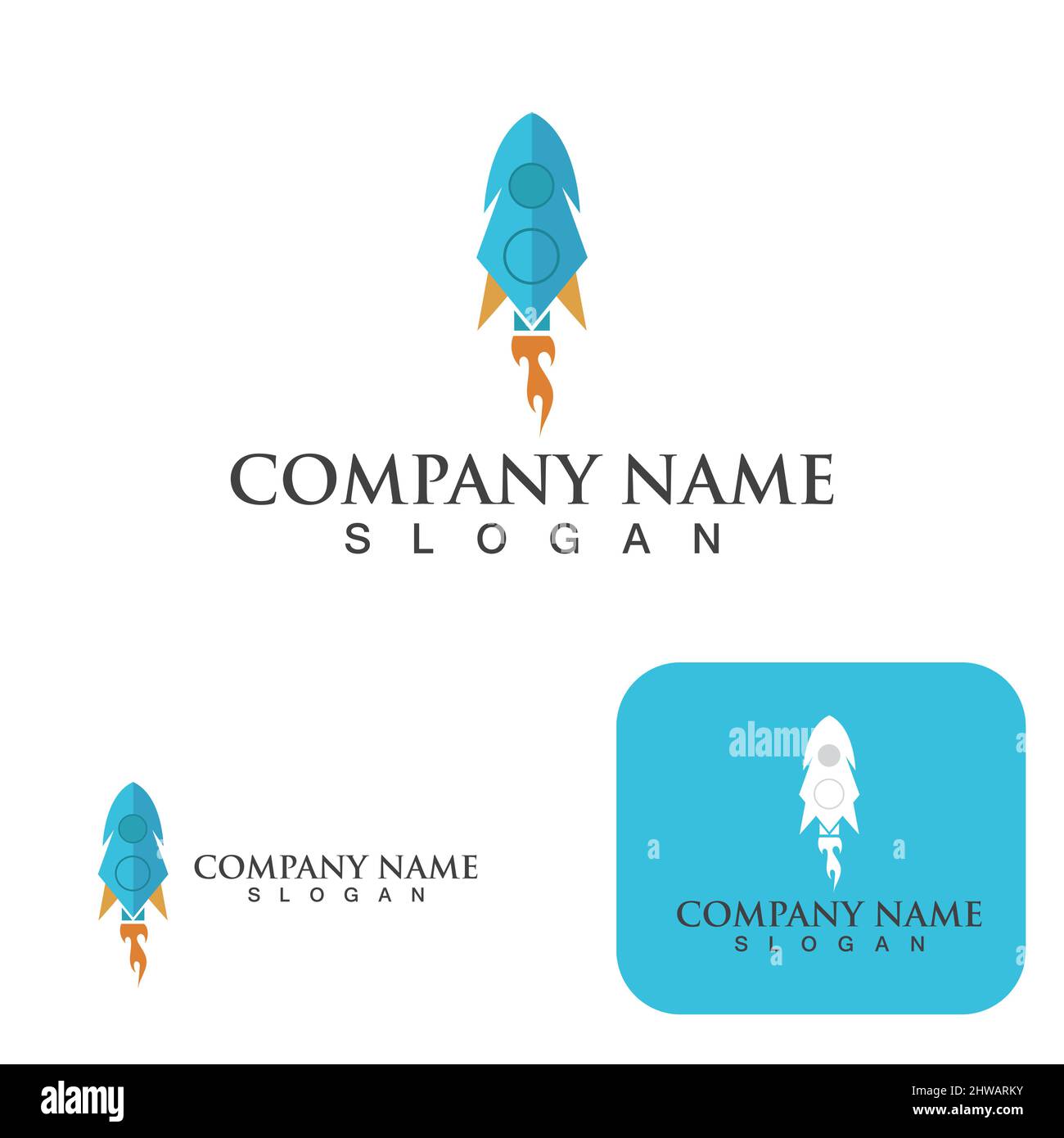 Rocket logo icons set Vector Stock Vector Image & Art - Alamy