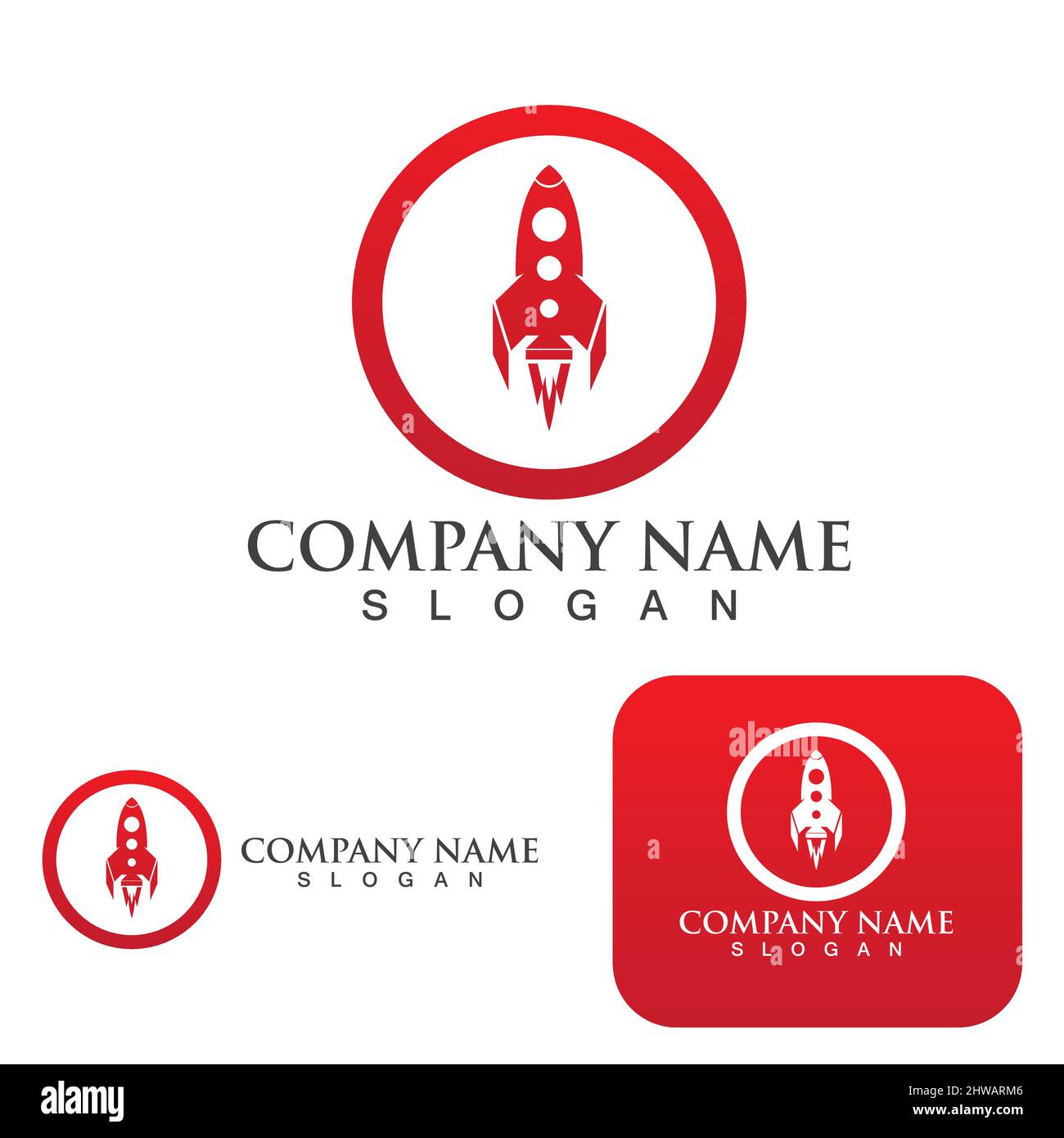 Rocket logo icons set Vector Stock Vector Image & Art - Alamy