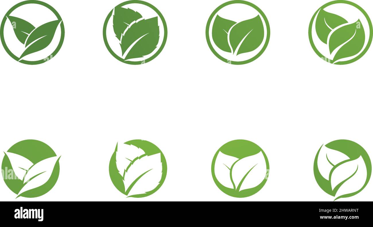 Logos of green Tree leaf ecology nature element vector Stock Vector ...