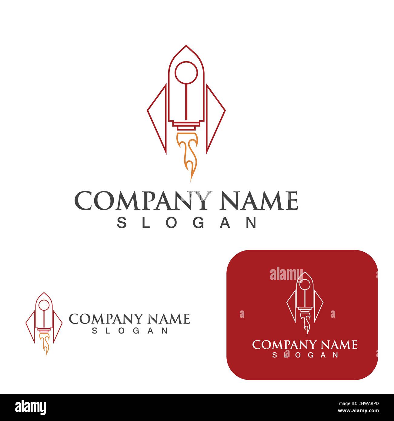 Rocket logo icons set Vector Stock Vector Image & Art - Alamy