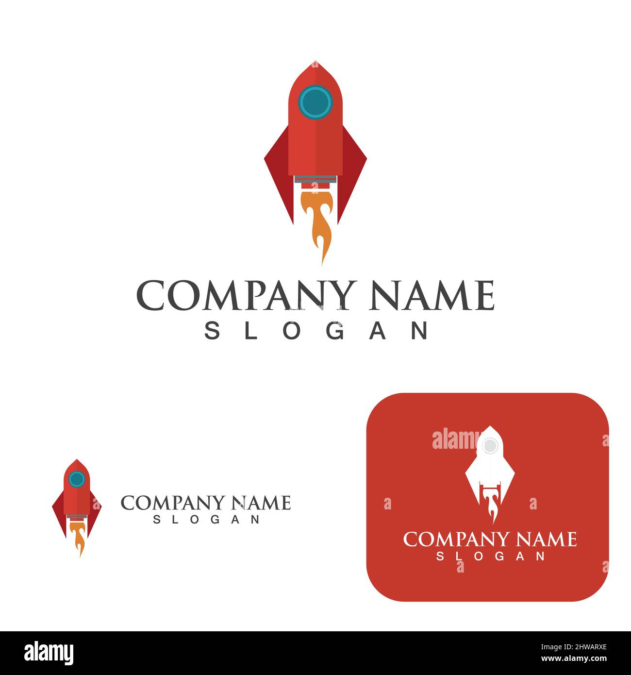 Rocket logo icons set Vector Stock Vector Image & Art - Alamy