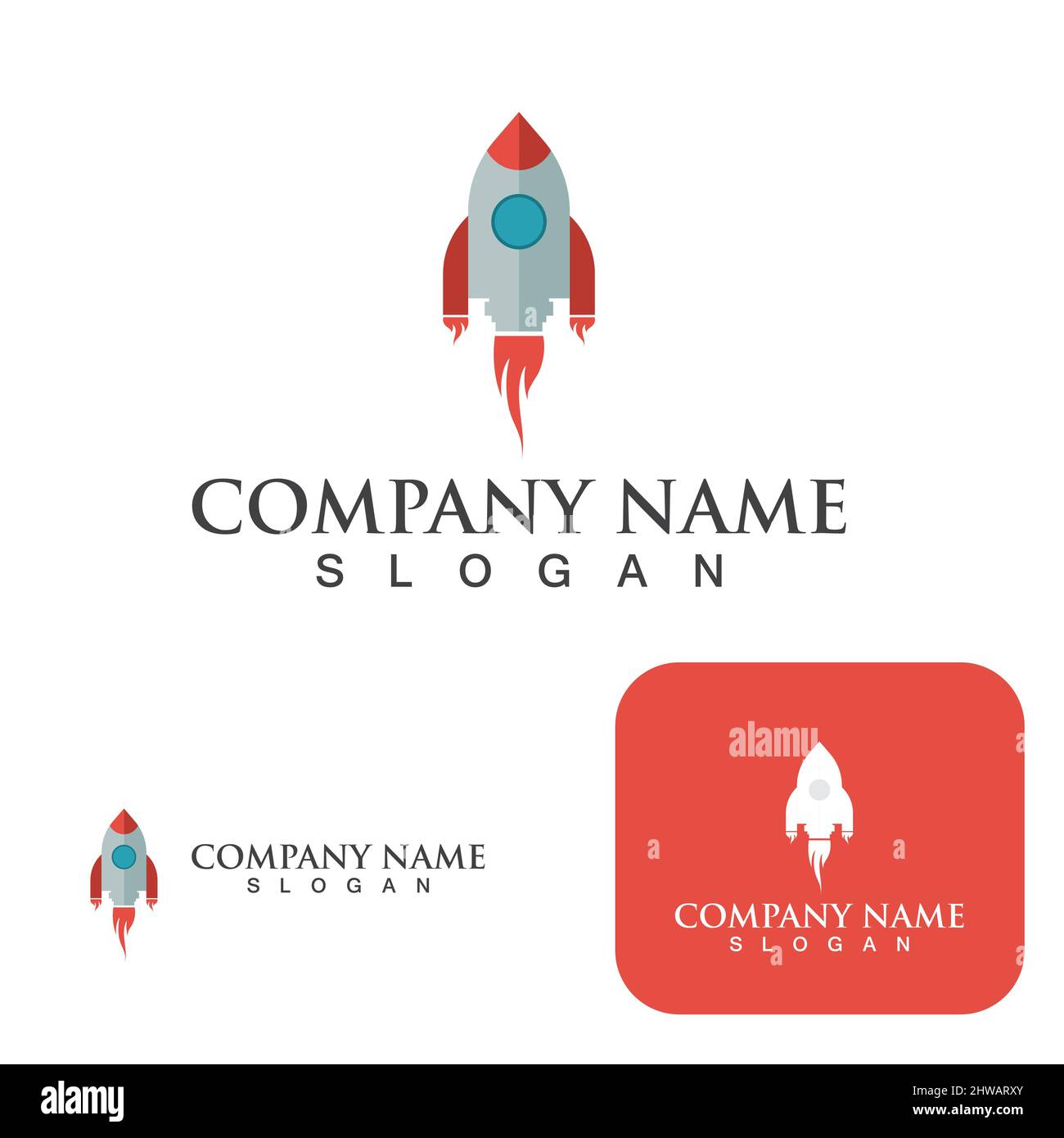 Rocket logo icons set Vector Stock Vector Image & Art - Alamy
