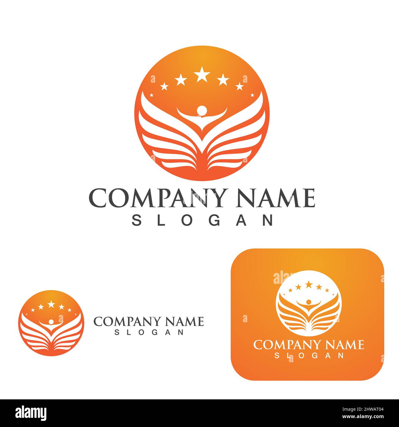 Handshake abstract logo design template Stock Vector Images - Alamy