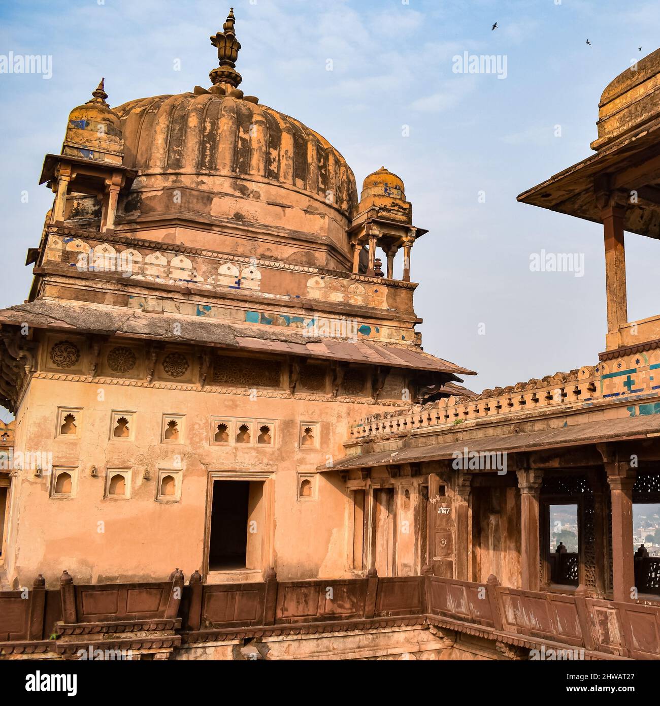 Jahangir Mahal (Orchha Fort) in Orchha, Madhya Pradesh, India, Jahangir ...
