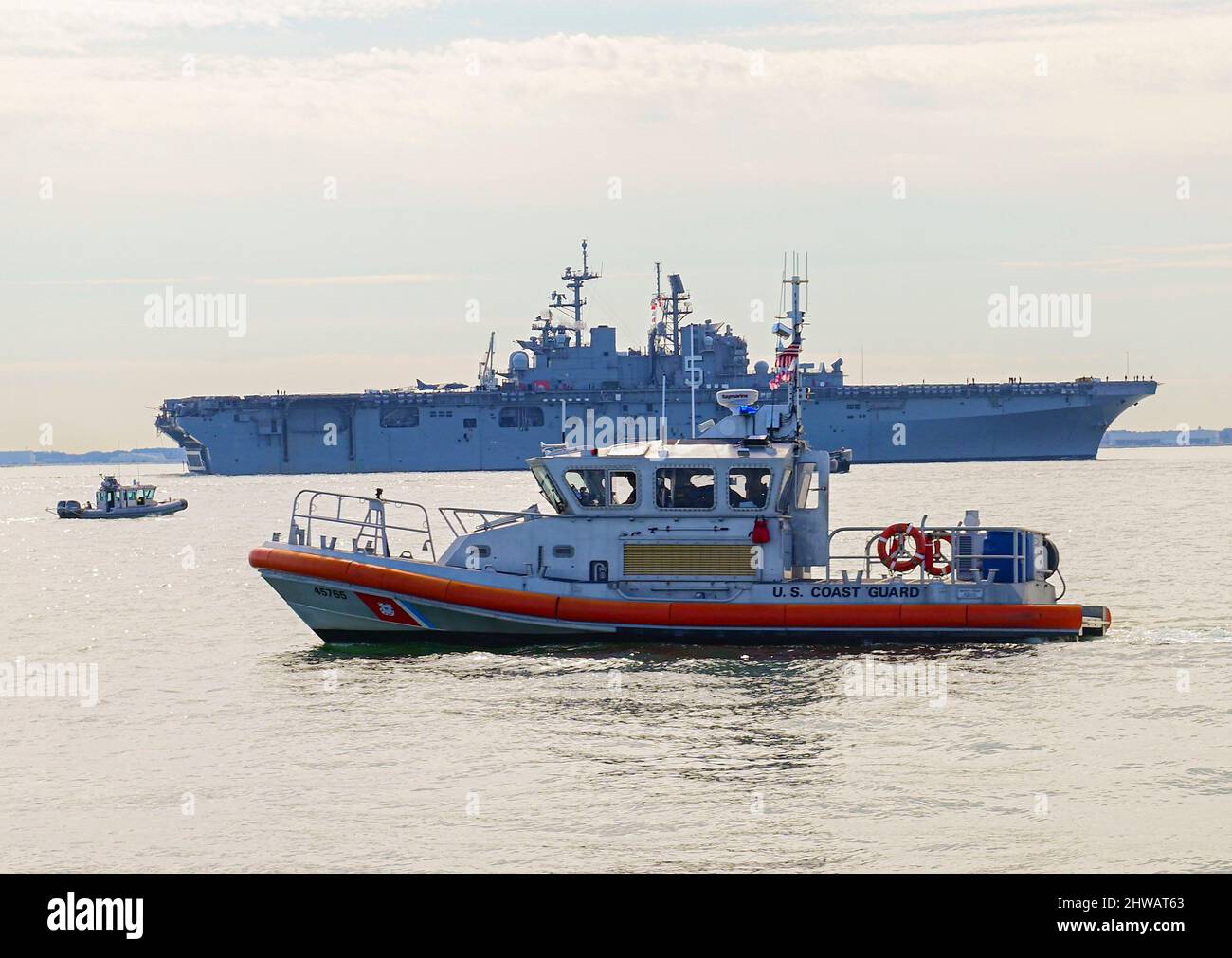 A 47-foot Response Boat-Medium from Coast Guard Station Portsmouth and ...