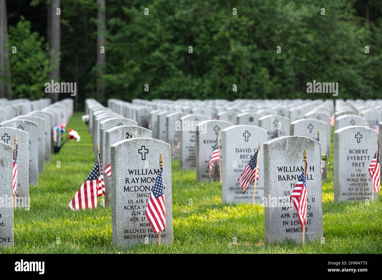 Tombstones and Graves at the Tahoma National Cemetery in Kent ...