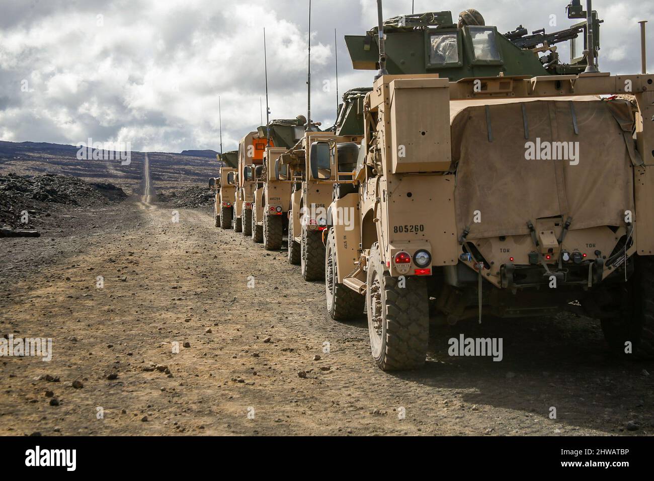 U.S. Marines with 1st Battalion, 12th Marines, 3d Marine Division stage ...