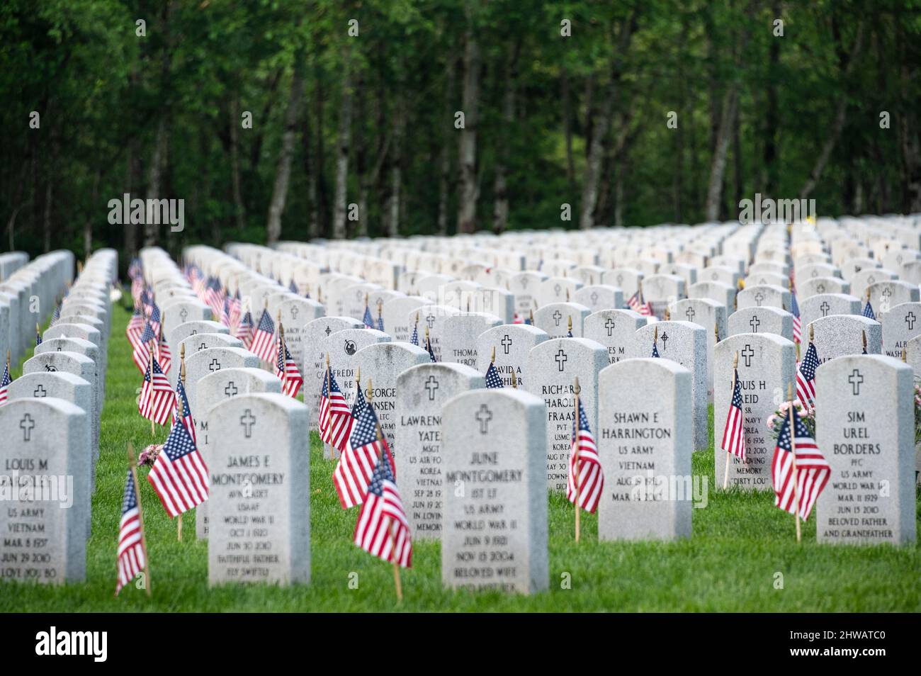 Tombstones and Graves at the Tahoma National Cemetery in Kent ...