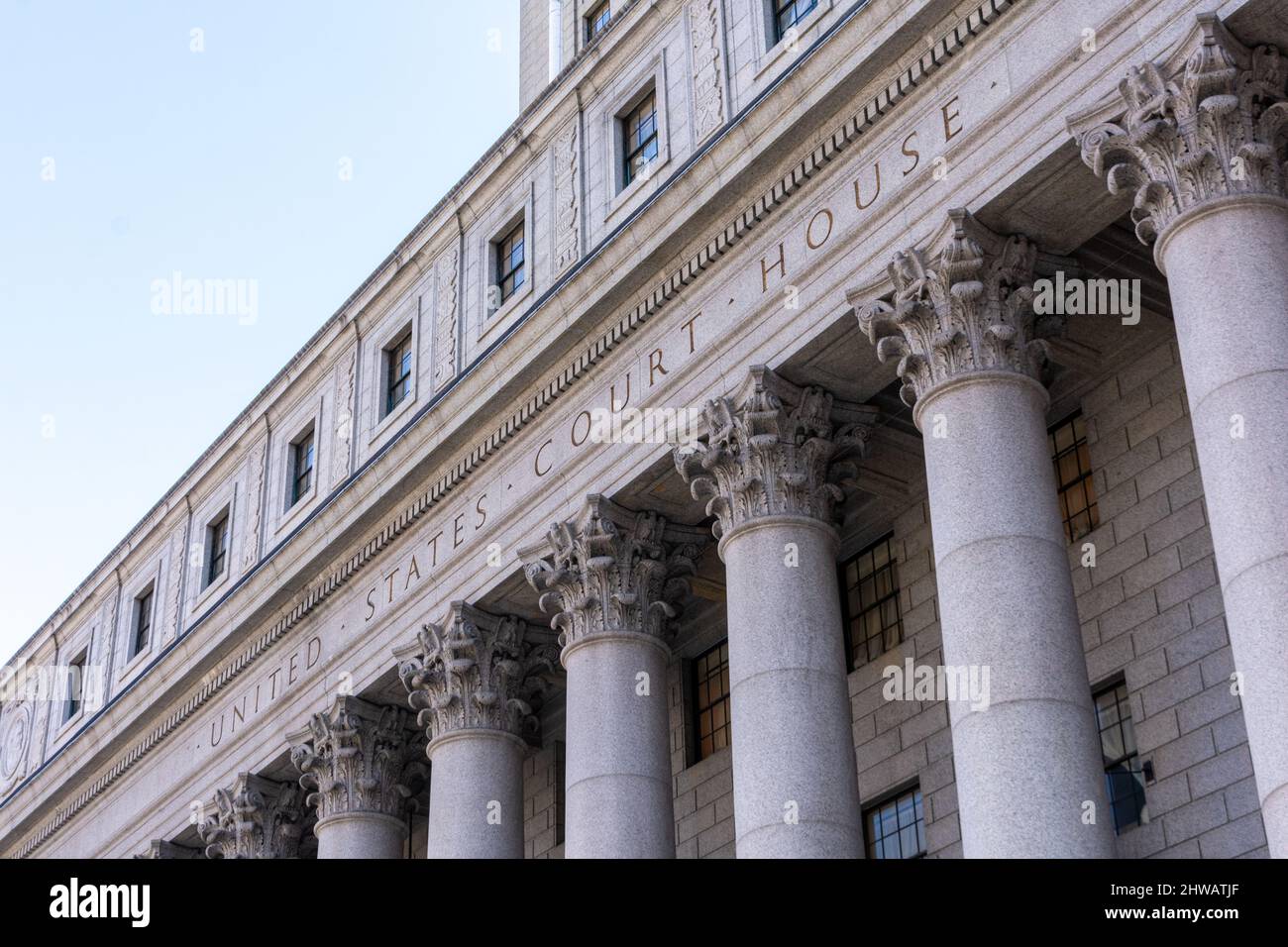 United States Court House facade and exterior at 40 Centre Street on ...