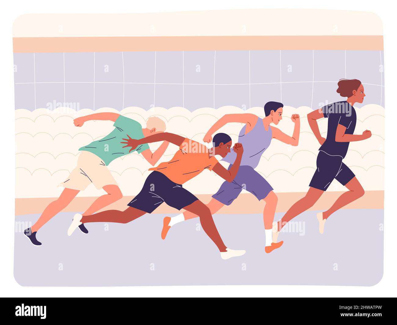 Sportsmen running Cut Out Stock Images & Pictures - Alamy