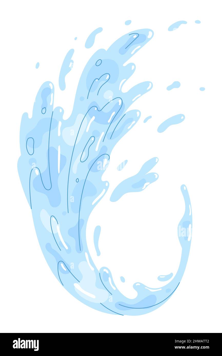 Splash of water, wave figure. Vector illustration Stock Vector Image ...
