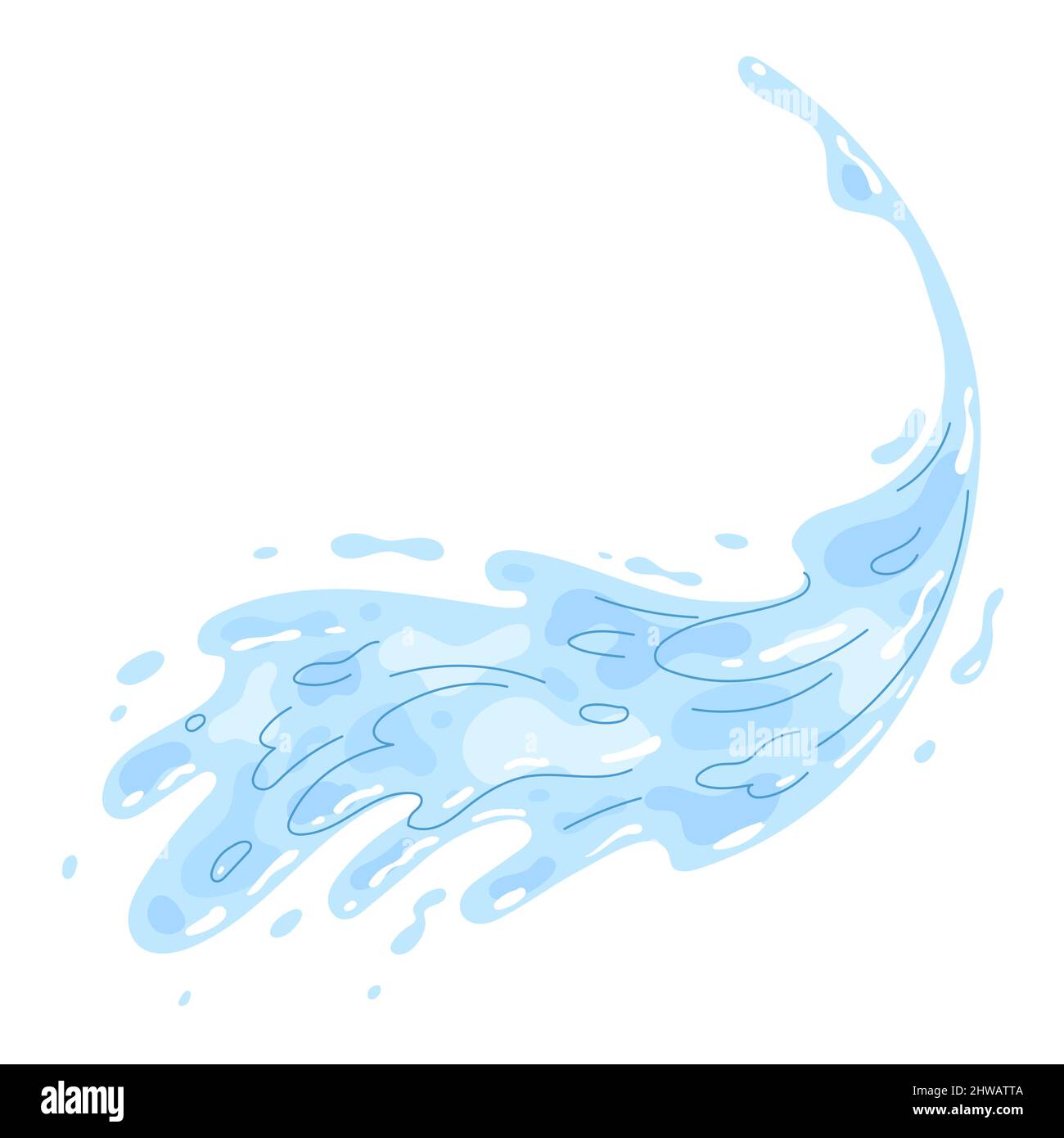 Splash of water, wave figure. Vector illustration Stock Vector Image ...