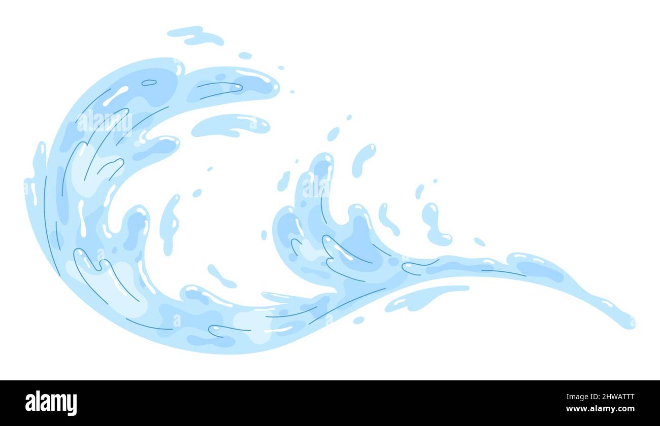 Splash of water, wave figure. Vector illustration Stock Vector Image ...
