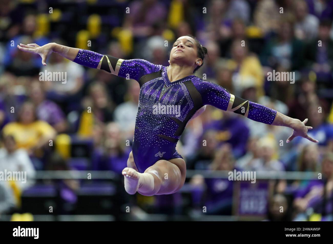 Baton Rouge, LA, USA. 4th Mar, 2022. LSU's Haleigh Bryant leaps during ...