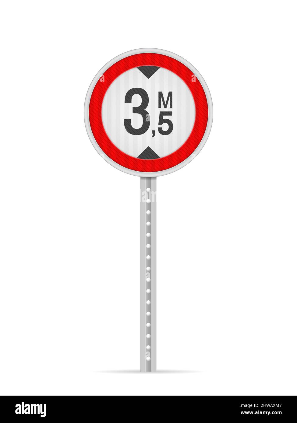 Vertical clearance road sign on a white background. Vector illustration ...