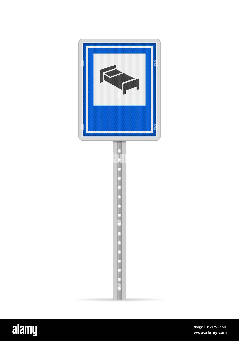 Hotel or motel road sign on a white background. Vector illustration ...