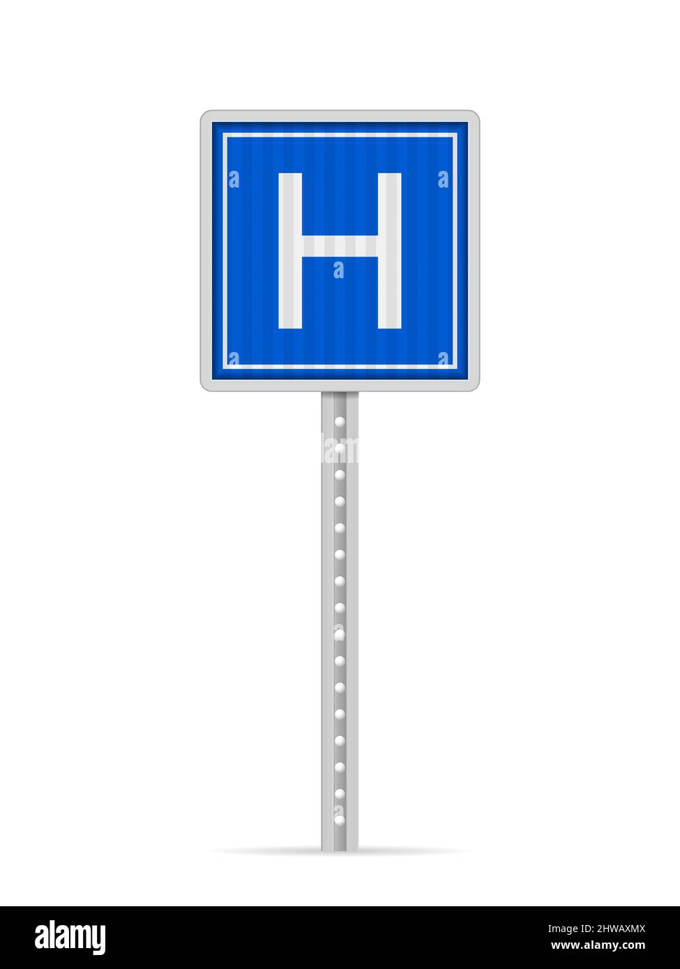 Hospital road sign on a white background. Vector illustration Stock ...