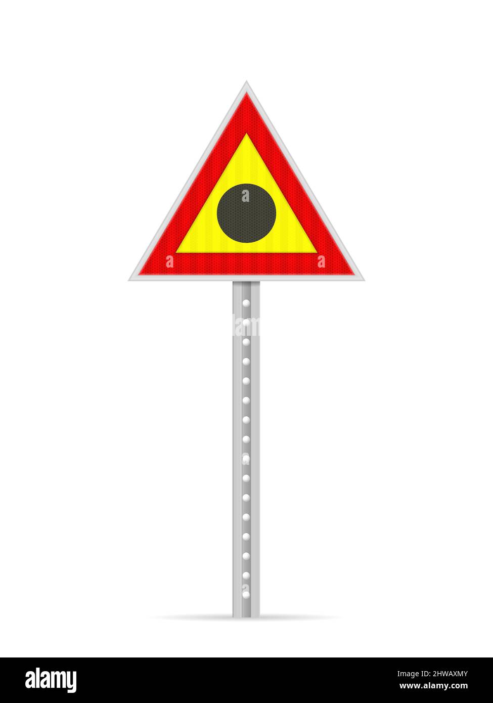 Area with concentrations road sign on a white background. Vector ...