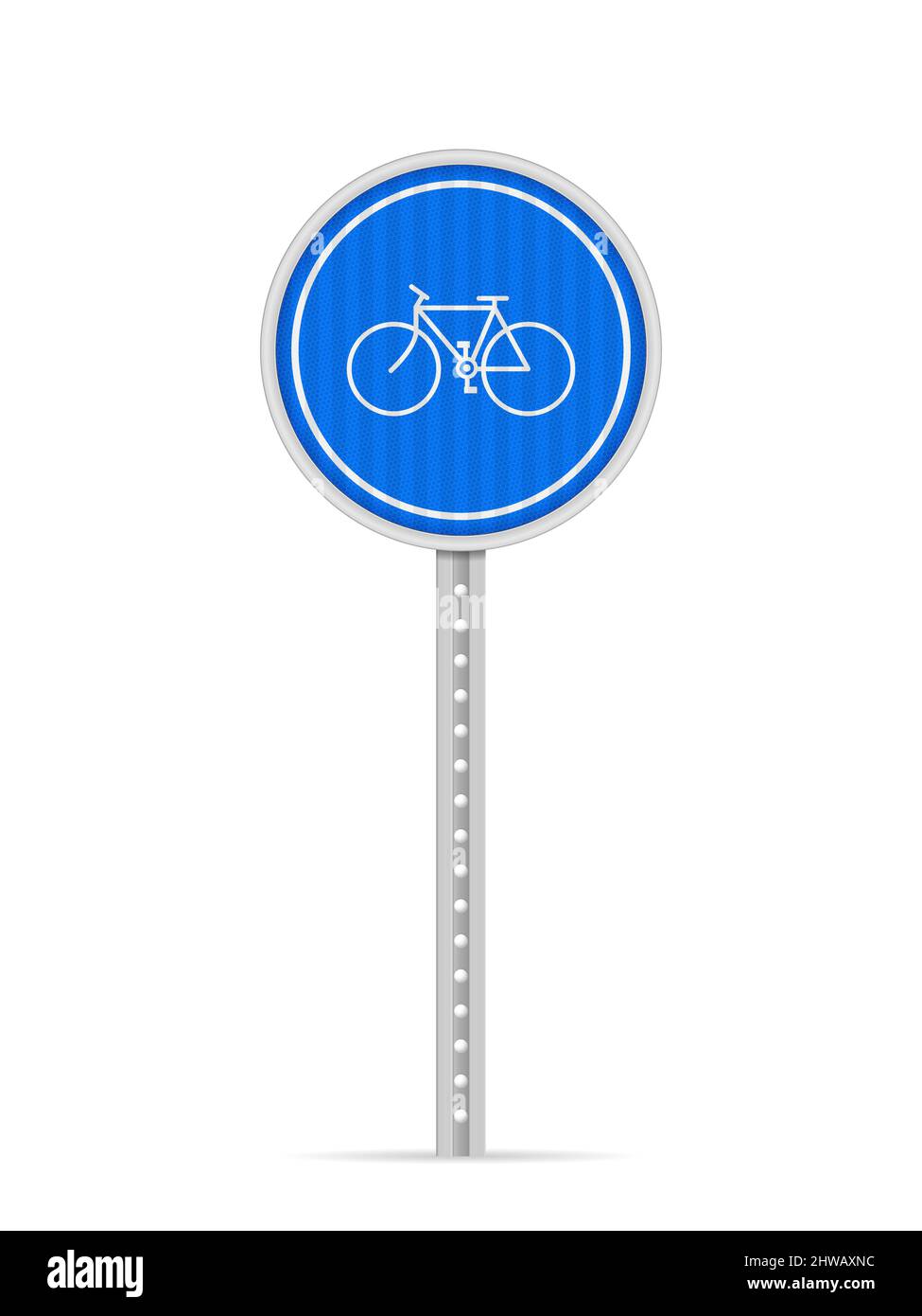 Cycles only road sign on a white background. Vector illustration Stock ...