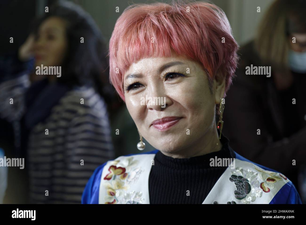Paris, France. 03rd Mar, 2022. Fashion designer Grace Moon poses before ...