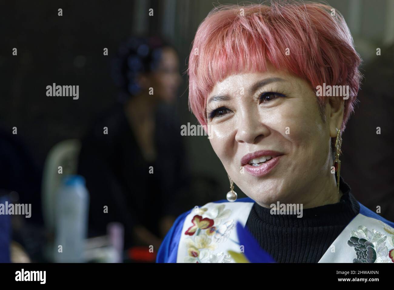 Paris, France. 03rd Mar, 2022. Fashion designer Grace Moon poses before ...
