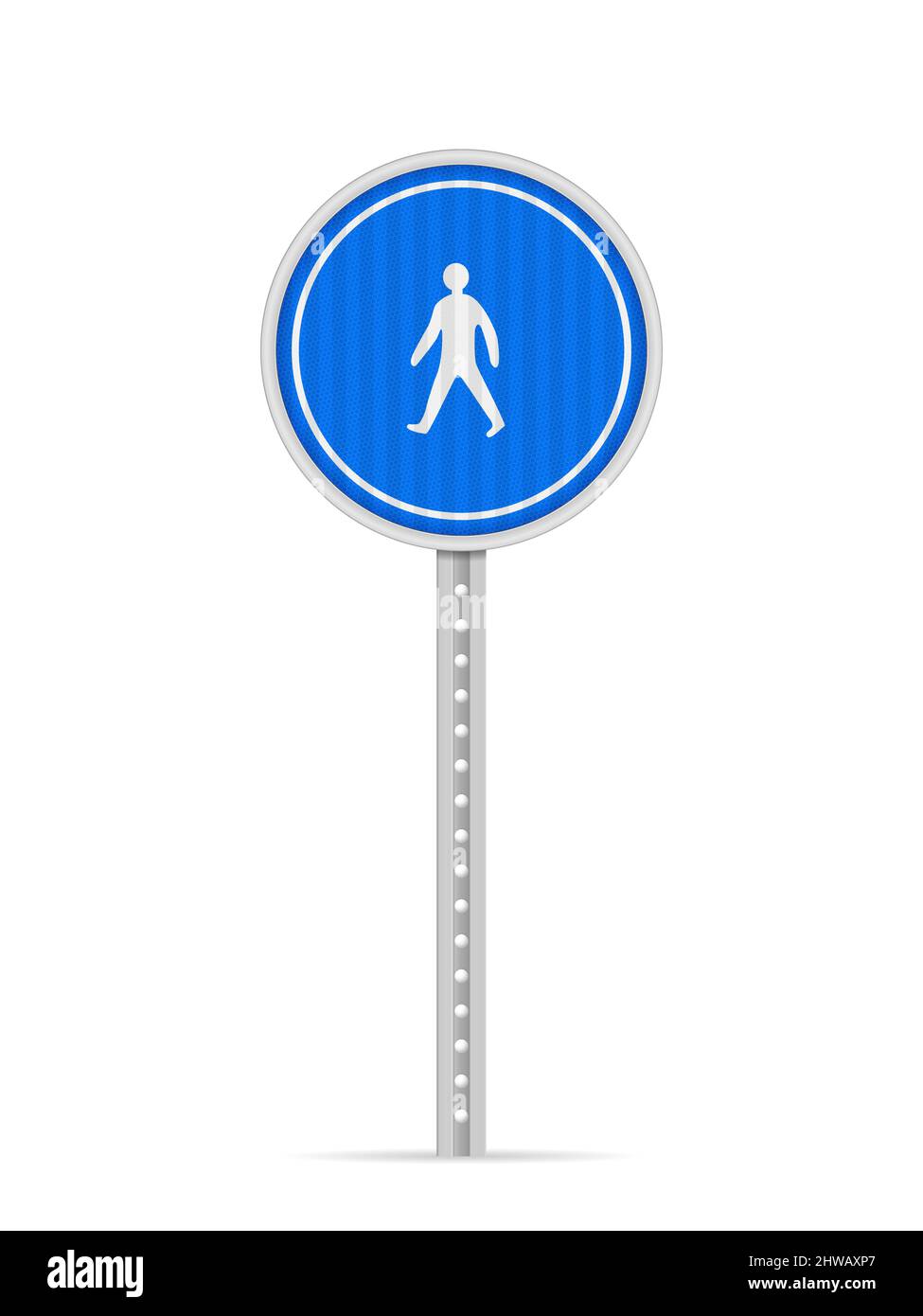 Pedestrians only road sign on a white background. Vector illustration ...