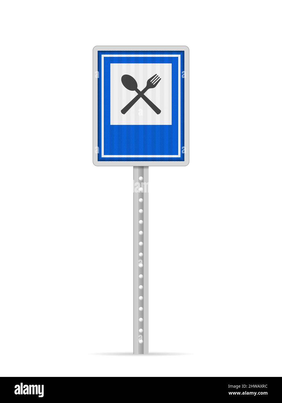 Restaurant road sign on a white background. Vector illustration Stock ...